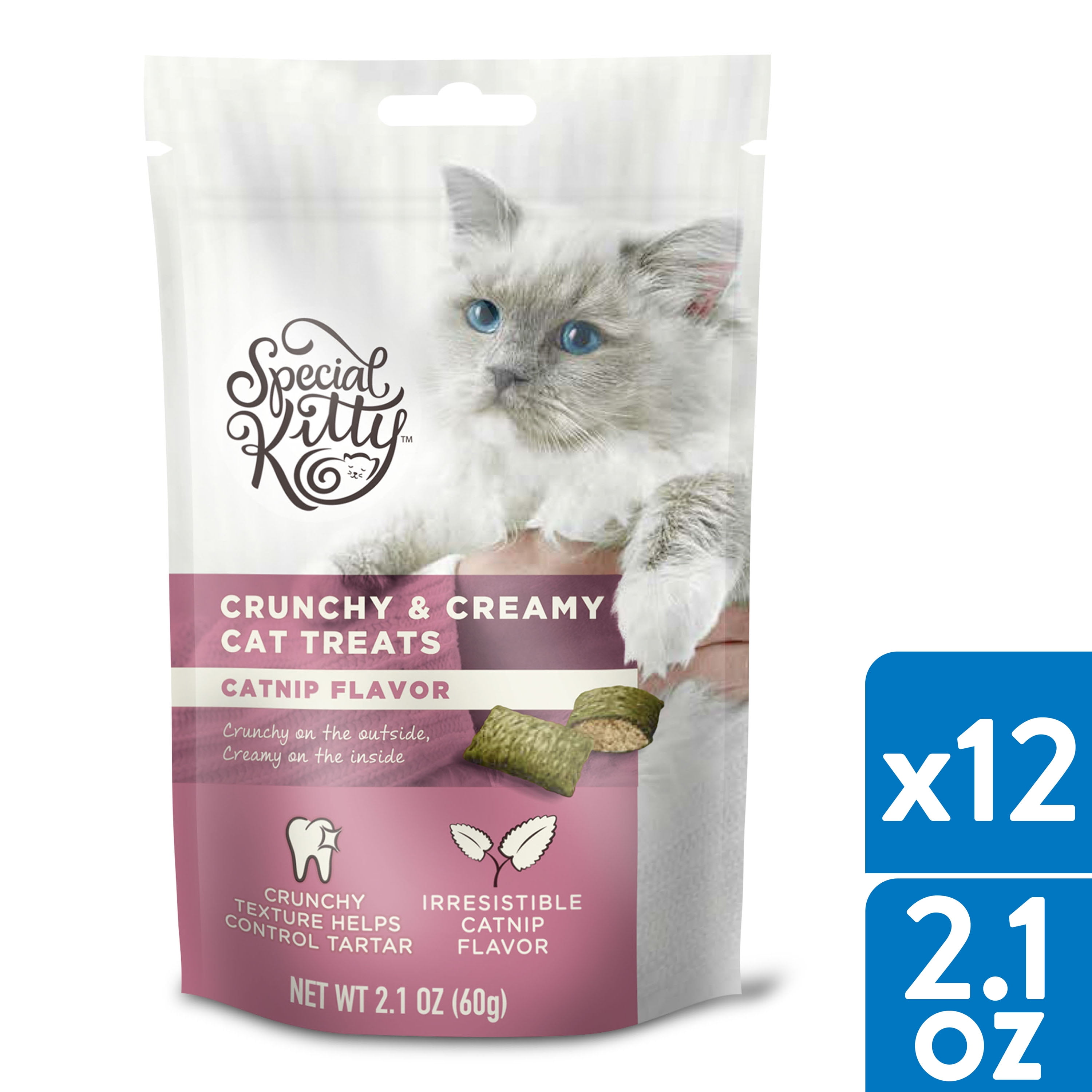 Special Kitty Crunchy and Creamy Cat Treats with Catnip Flavor, 3 oz ...