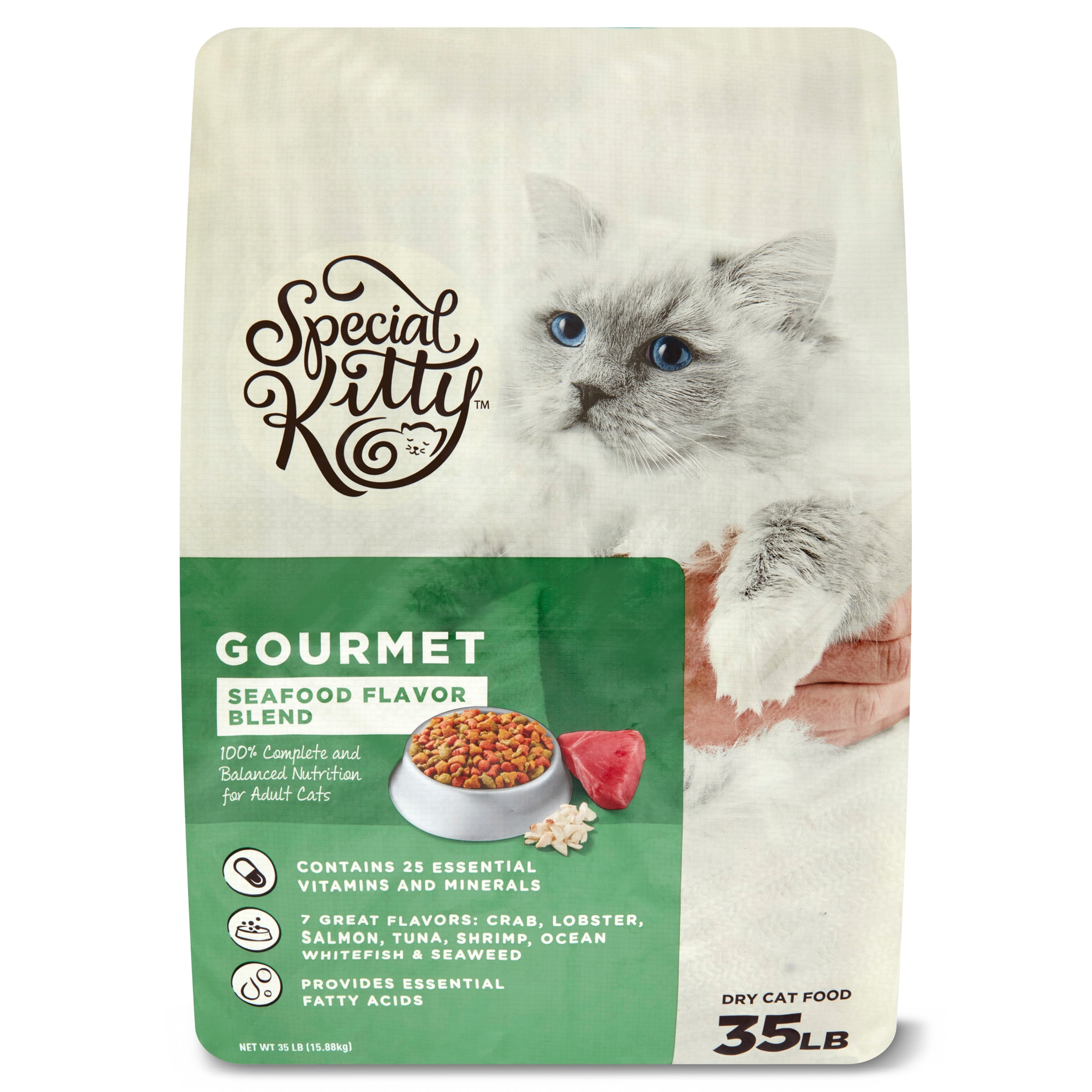 Special Kitty Gourmet Formula Seafood Blend Flavor Dry Cat Food, 35 lb ...