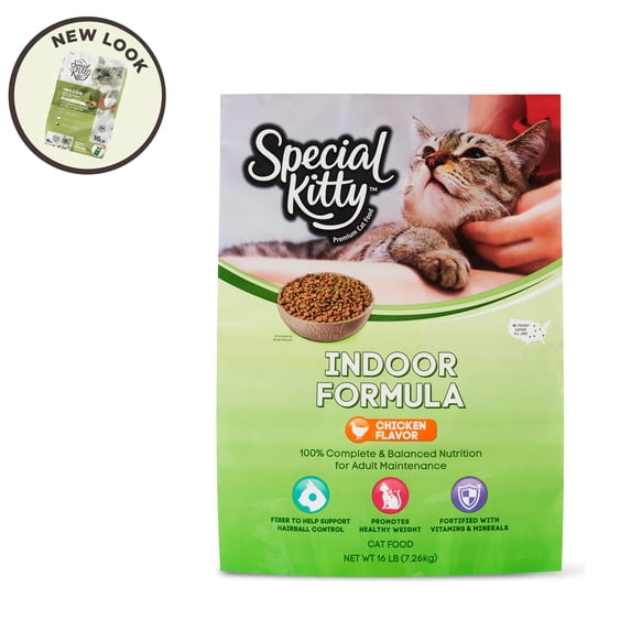 Special Kitty Indoor Formula with Chicken Flavor Dry Cat Food, 16 lb ...