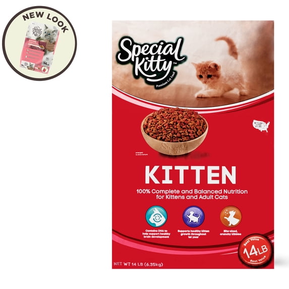 Special Kitty Kitten Formula Dry Cat Food, 14 lb - Walmart.com