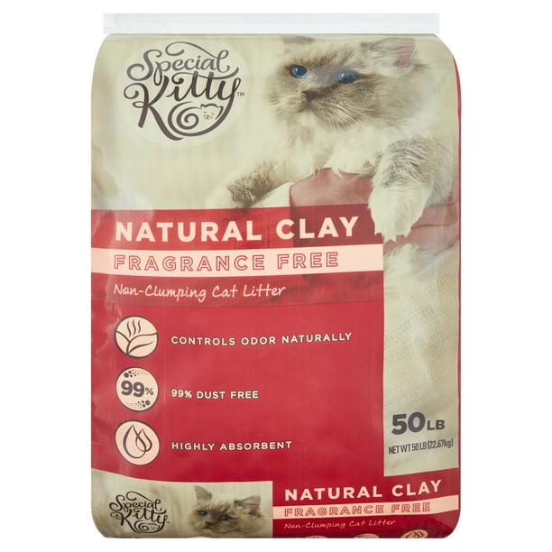 Special Kitty Natural Clay Cat Litter, Fragrance Free, 50 lbs - Walmart.com