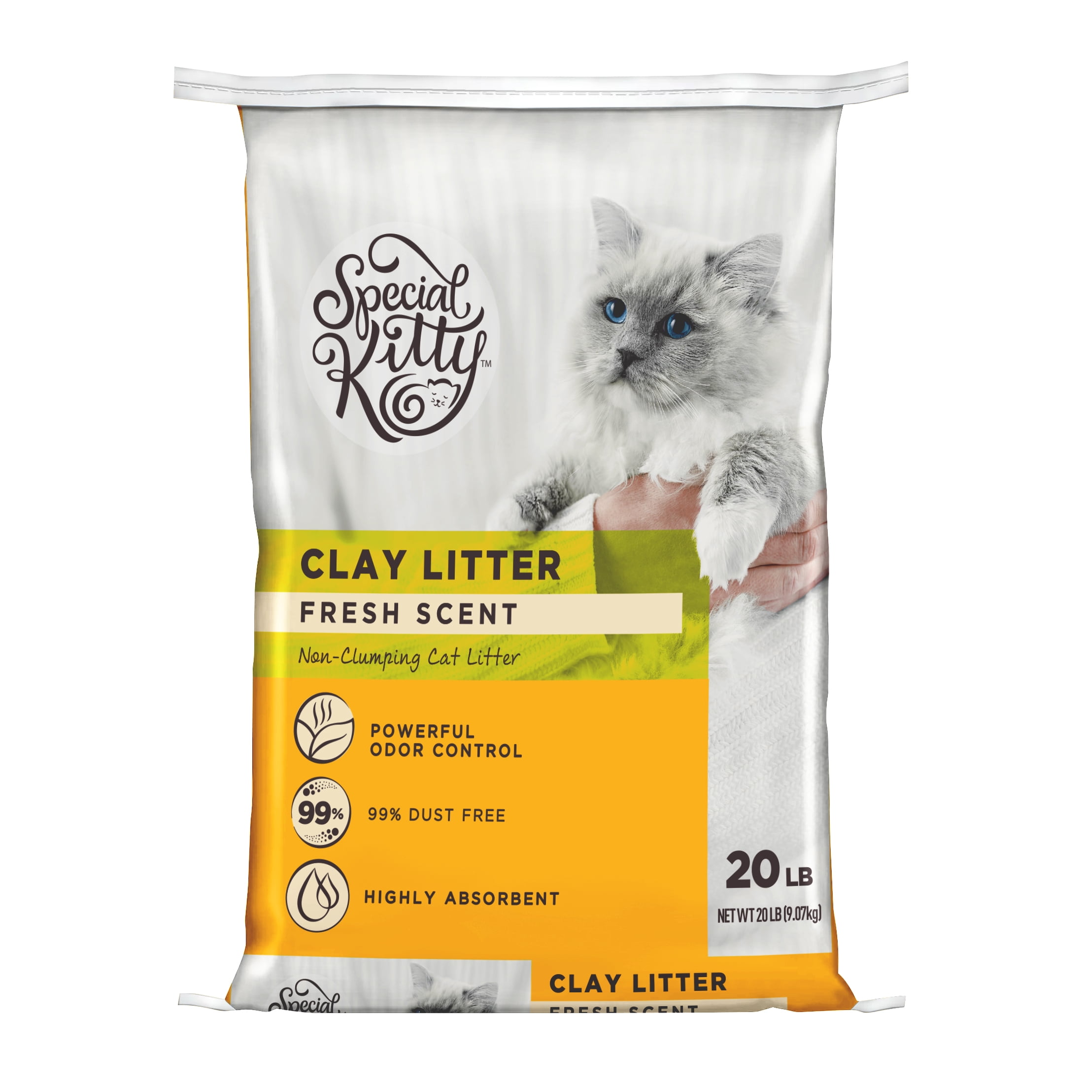 Special Kitty Non-Clumping Clay Cat Litter 20 lb with Fresh Scent, Odor ...
