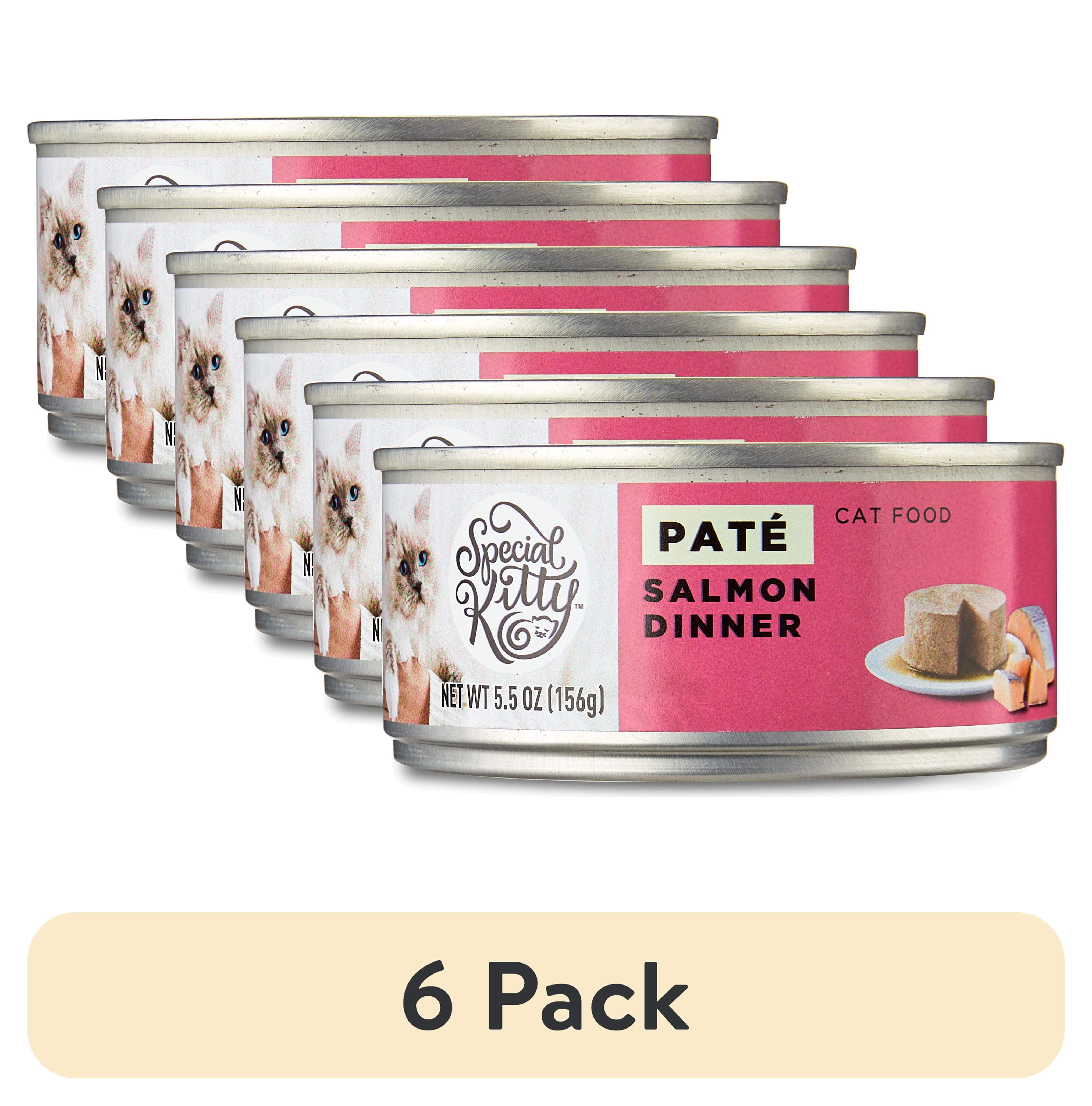 (6 pack) Special Kitty Salmon Dinner Pate Wet Cat Food, 5.5 oz Can - Walmart.com
