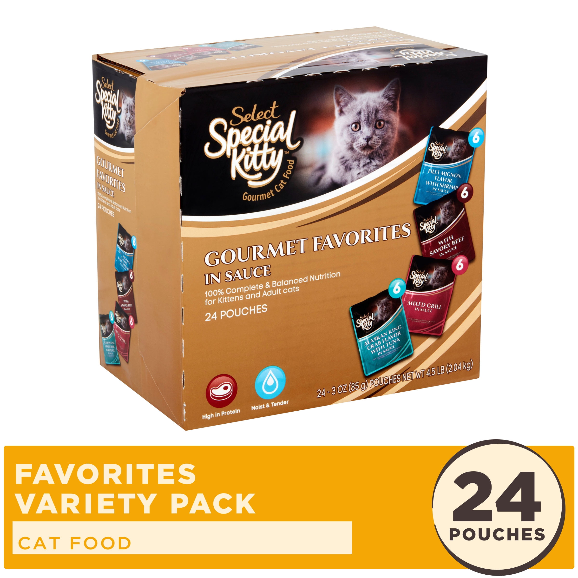 Special Kitty Select Gourmet Favorites in Sauce Cat Food, 3 oz, 24 ...