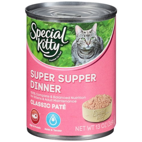 Special Kitty Super Supper Dinner, Classic Pate Wet Cat Food, 13 oz ...