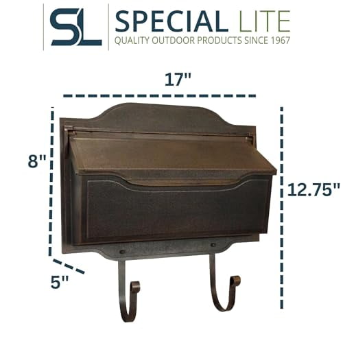 Special Lite Contemporary Horizontal Wall Mount Mailbox - Copper ...
