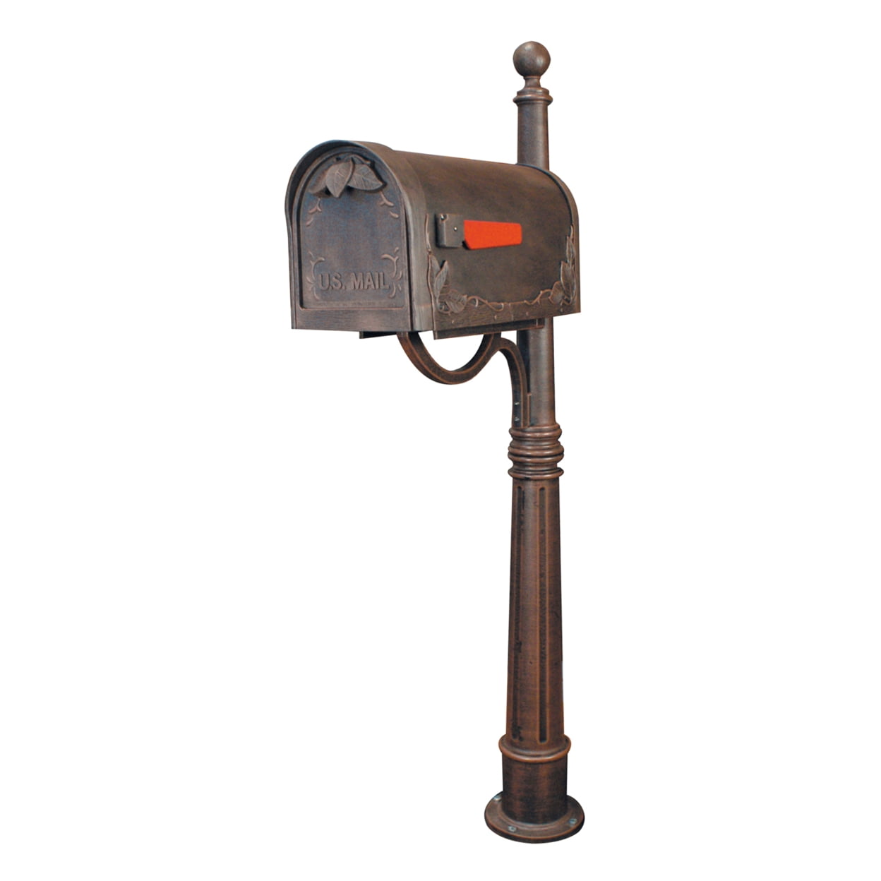 Special Lite Floral Curbside Mailbox with Ashland Mailbox Post Unit ...