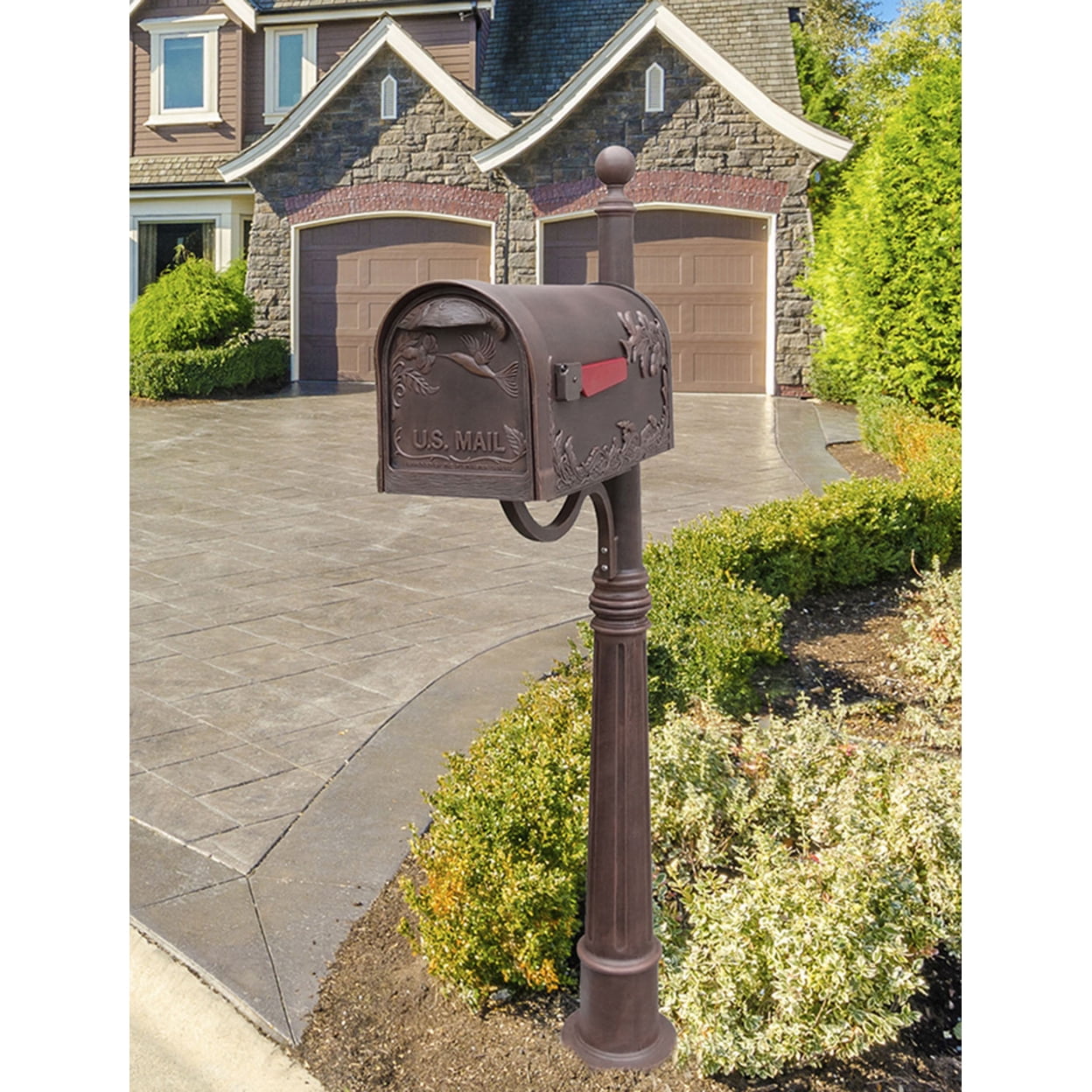 Special Lite Hummingbird Curbside Mailbox with Ashland Mailbox Post ...