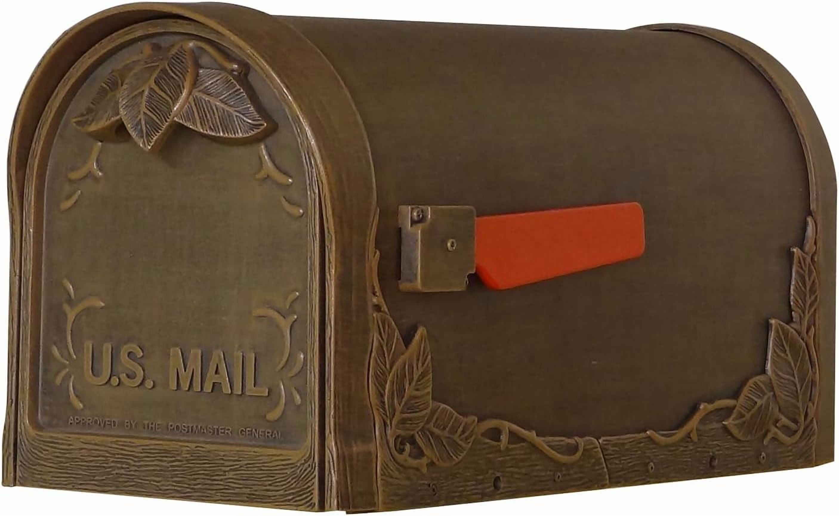 Special Lite Products Floral Copper Aluminum Curbside Mailbox, Embossed ...
