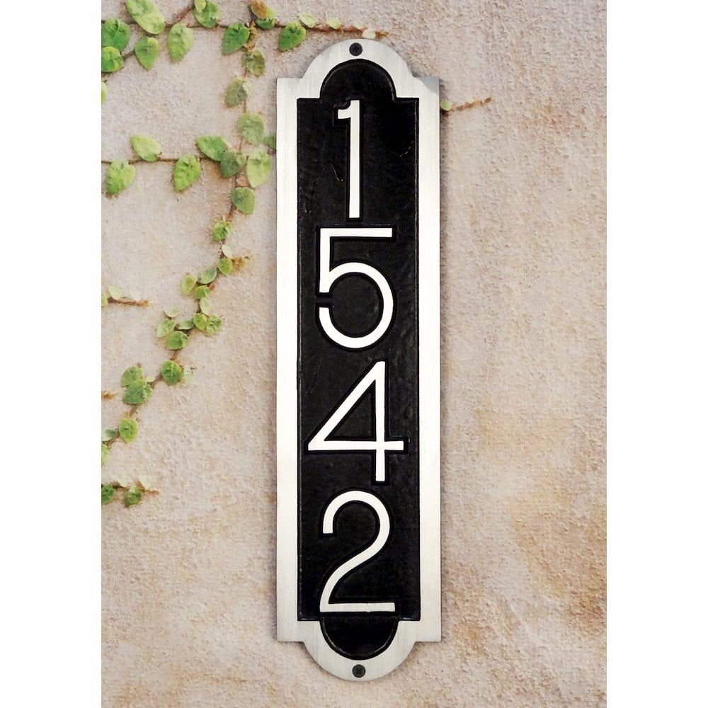 Special Lite Products Hampton Cast Aluminum Address Plaque with Brushed ...