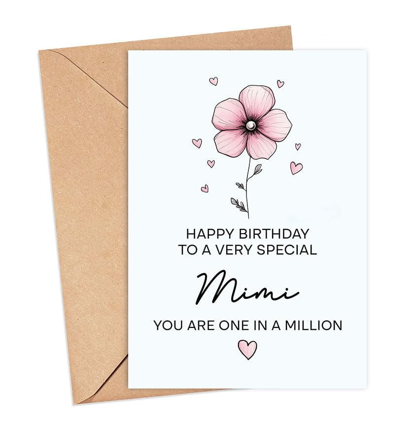 Special Mimi Birthday Card - Cute SMRFlower Mimi Birthday Card - Cards Birthday Flower - Mimi ...