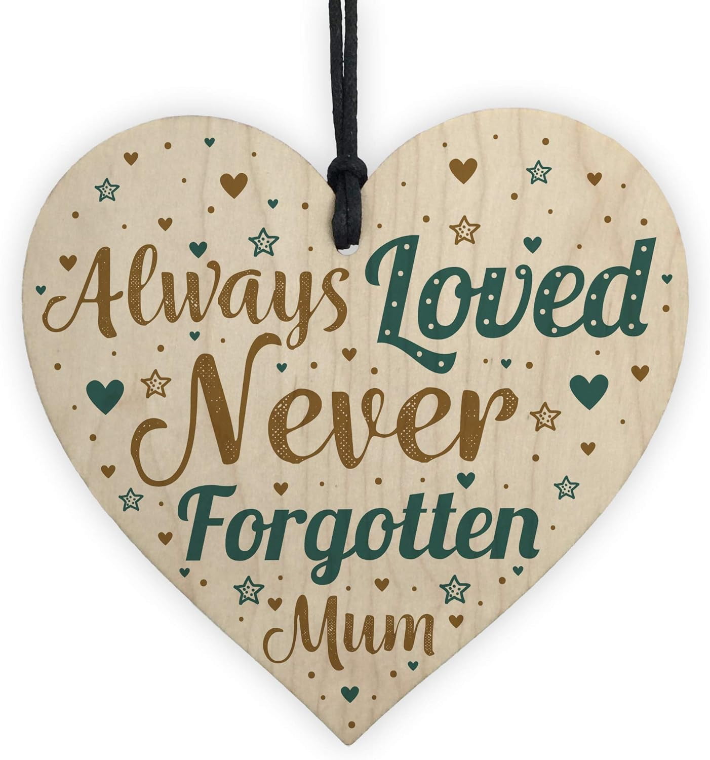 Special Mum Wooden Heart Memorial Grave Tribute Verse Plaque Christmas ...