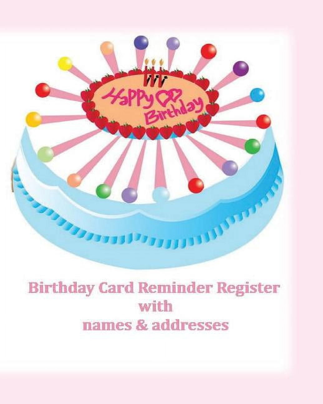 Special Occasion: Birthday Card Reminder Register with names ...