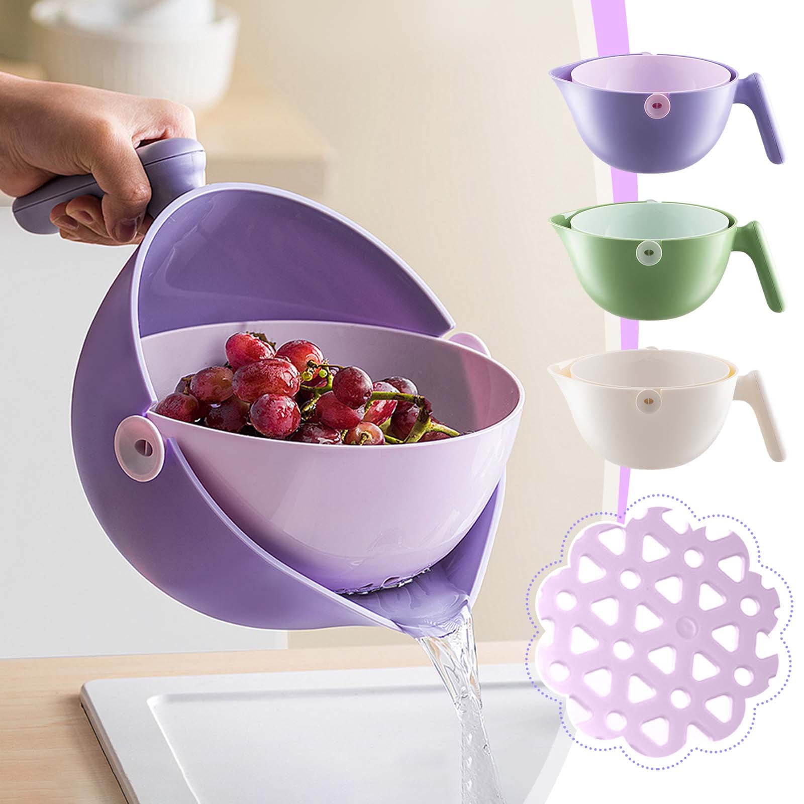 Special Offer, Double-layer Draining Basket, Fruit Vegetable Washer ...