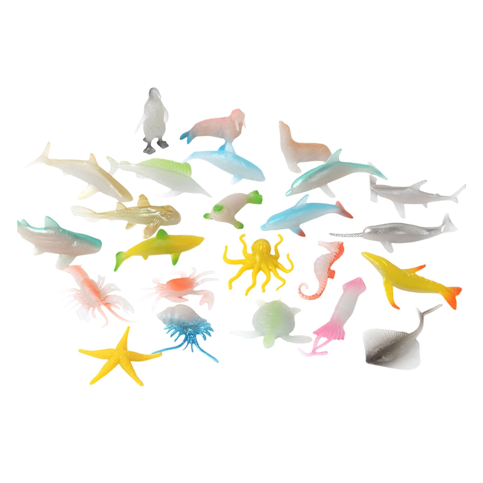 Special Offer! Ywbawe Realistic Sea Animals Toy Set of 12, Glowing in ...