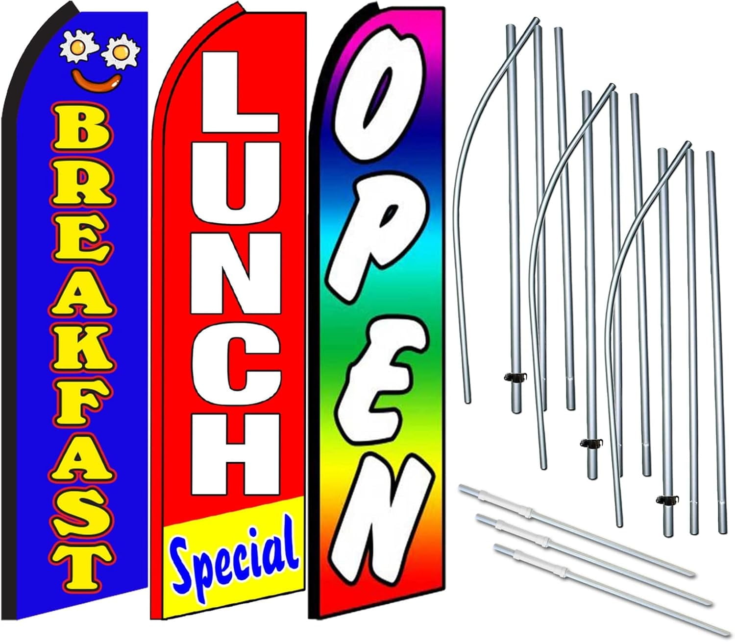 Special/Open - 3 Pack of Swooper Flag Sets - Includes 3 Swooper Flags ...