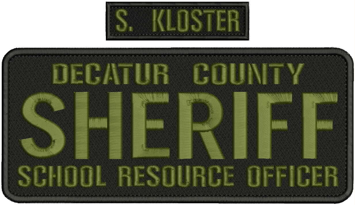 Special Patches Hook On Back Patches for Uniform for Decatur County ...