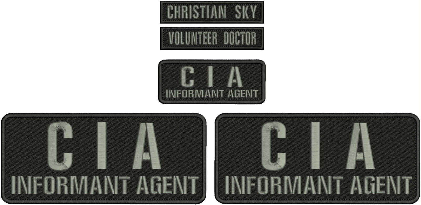 Special Patches Hook On Back Patches for Uniform for C I A Informant 5 ...