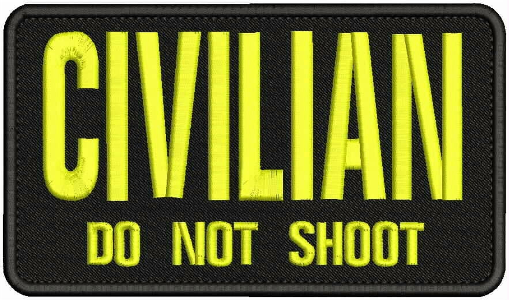 Special Patches Hook On Back Patches for Uniform for Civilian Do Not Shoot Embroidery Patches ...