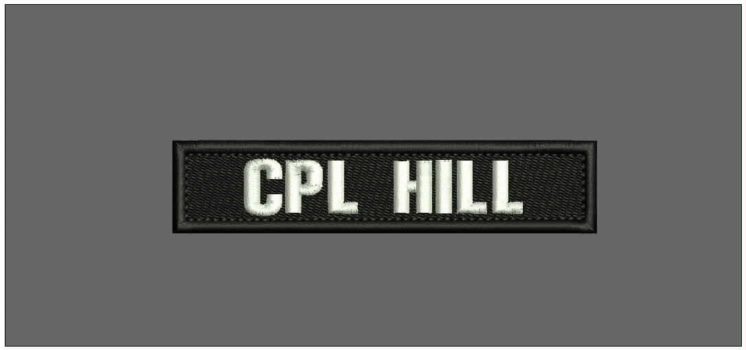 Special Patches Hook On Back Patches for Uniform for Cpl Hill Emb ...