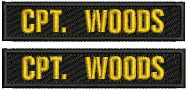 Special Patches Hook On Back Patches for Uniform for Cpt. Woods ...
