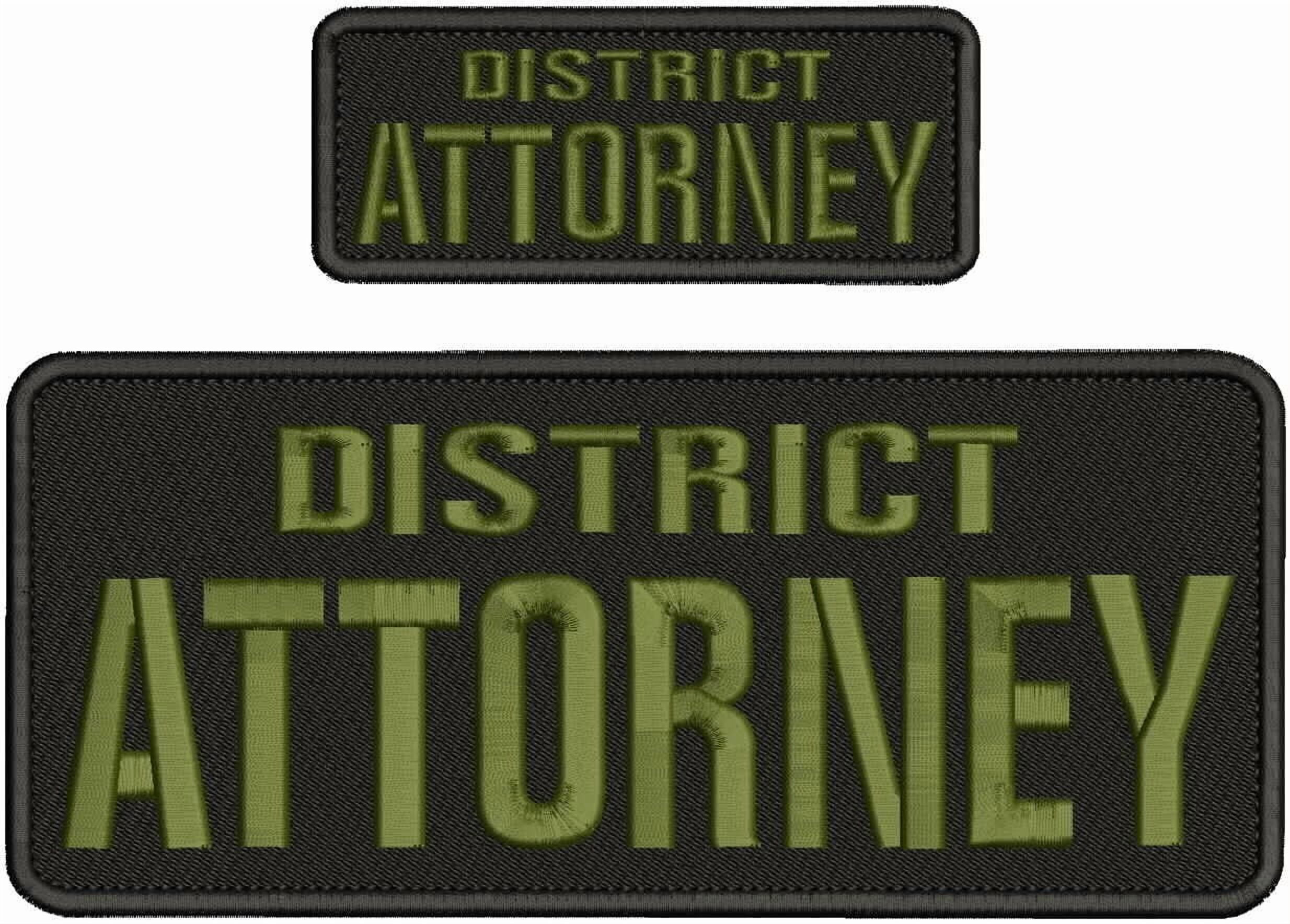 Special Patches Hook On Back Patches for Uniform for District Attorney ...