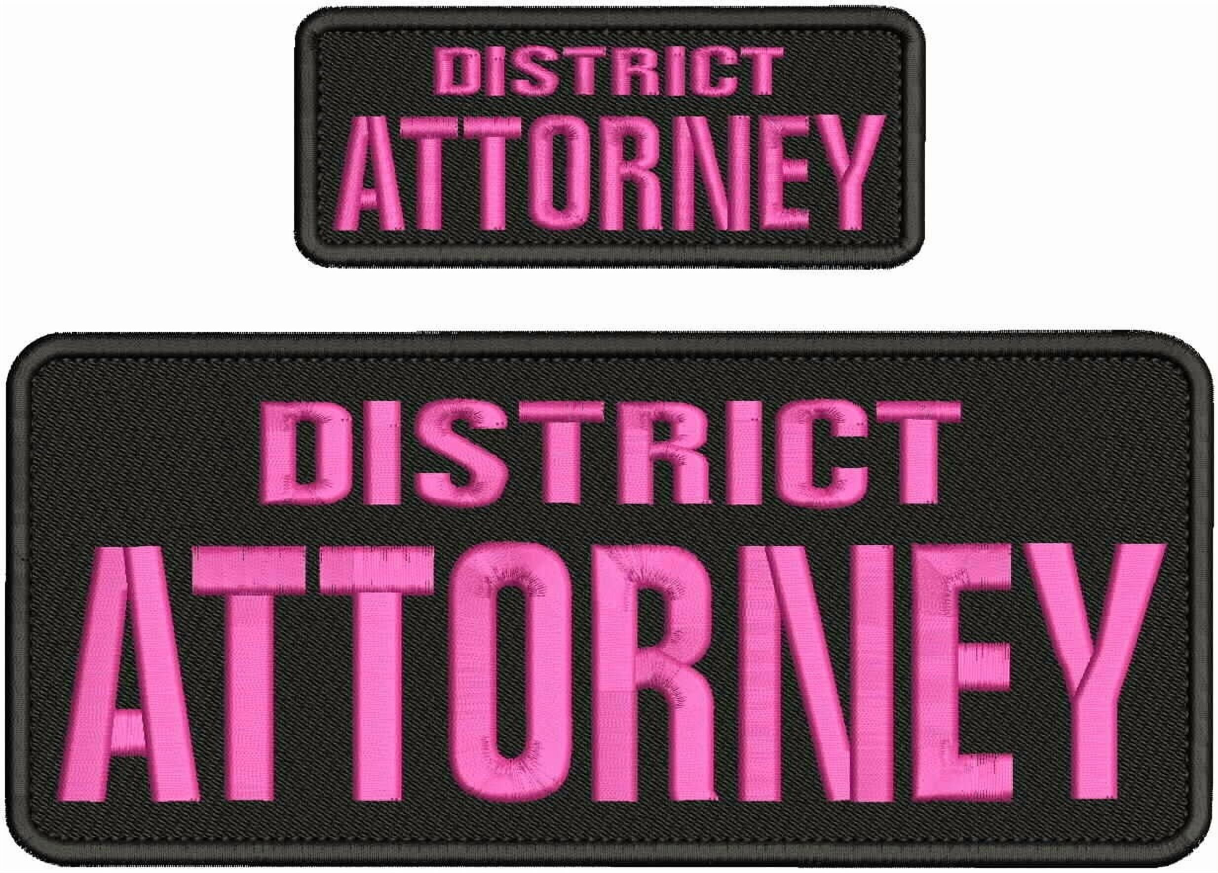 Special Patches Hook On Back Patches for Uniform for District Attorney Embroidery Patches 4X10 ...
