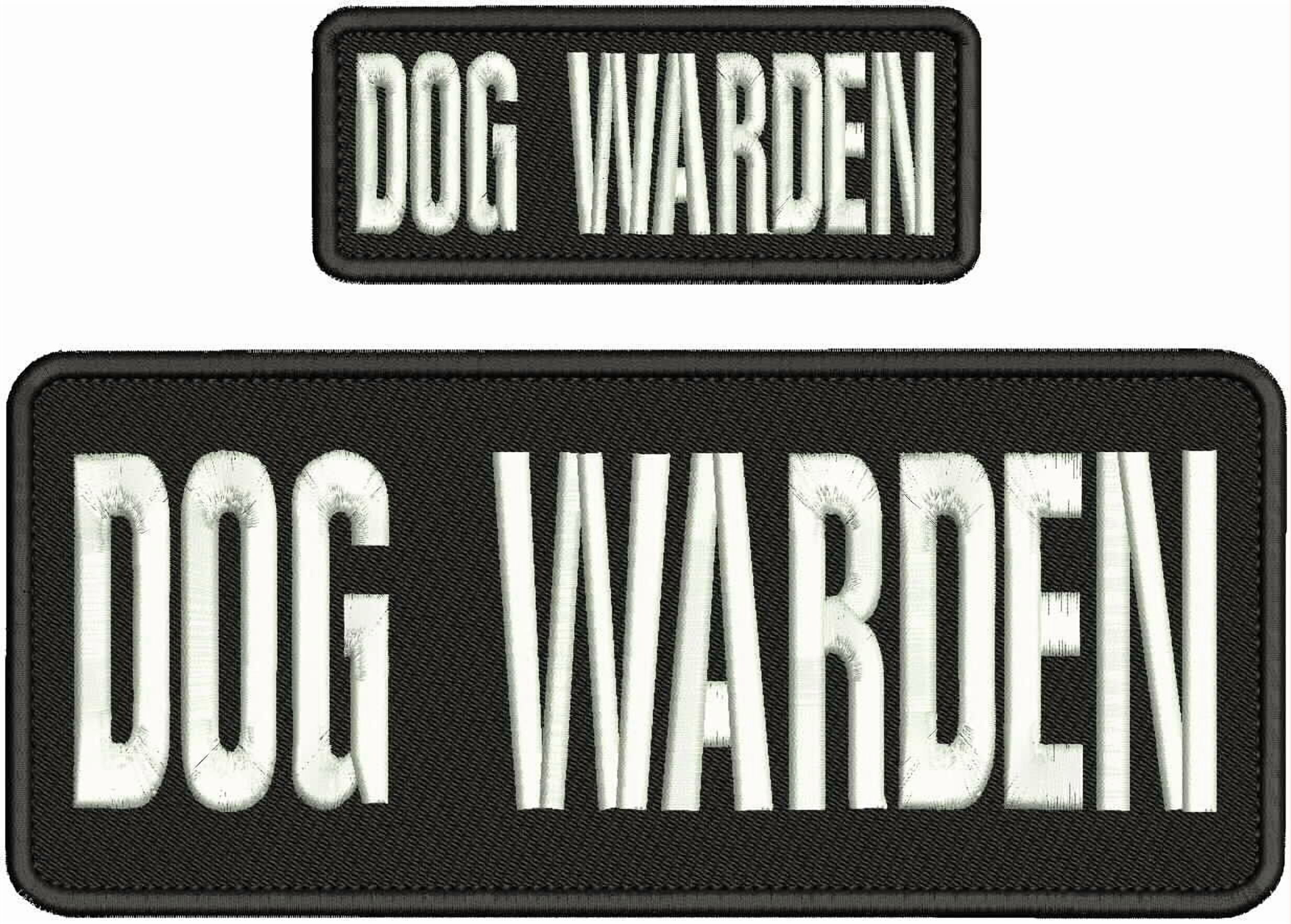 Special Patches Hook On Back Patches for Uniform for Dog Warden ...