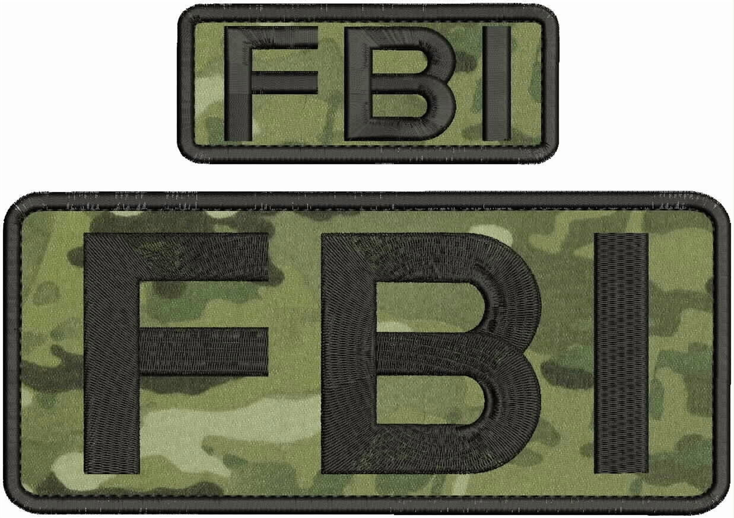 Special Patches Hook On Back Patches for Uniform for F B I Emb Patch 4X10 And 2X5 Hook On Back ...