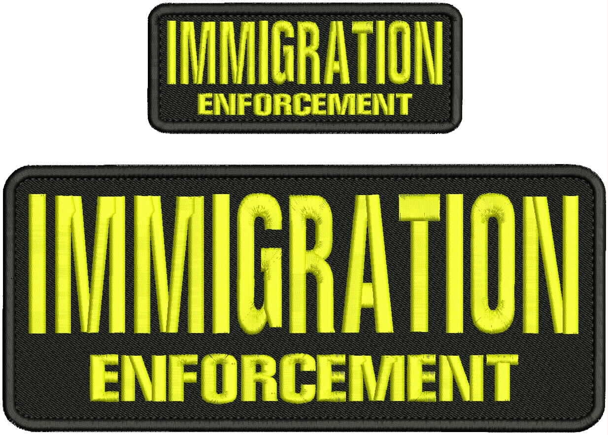Special Patches Hook On Back Patches for Uniform for Immigration E Emb ...