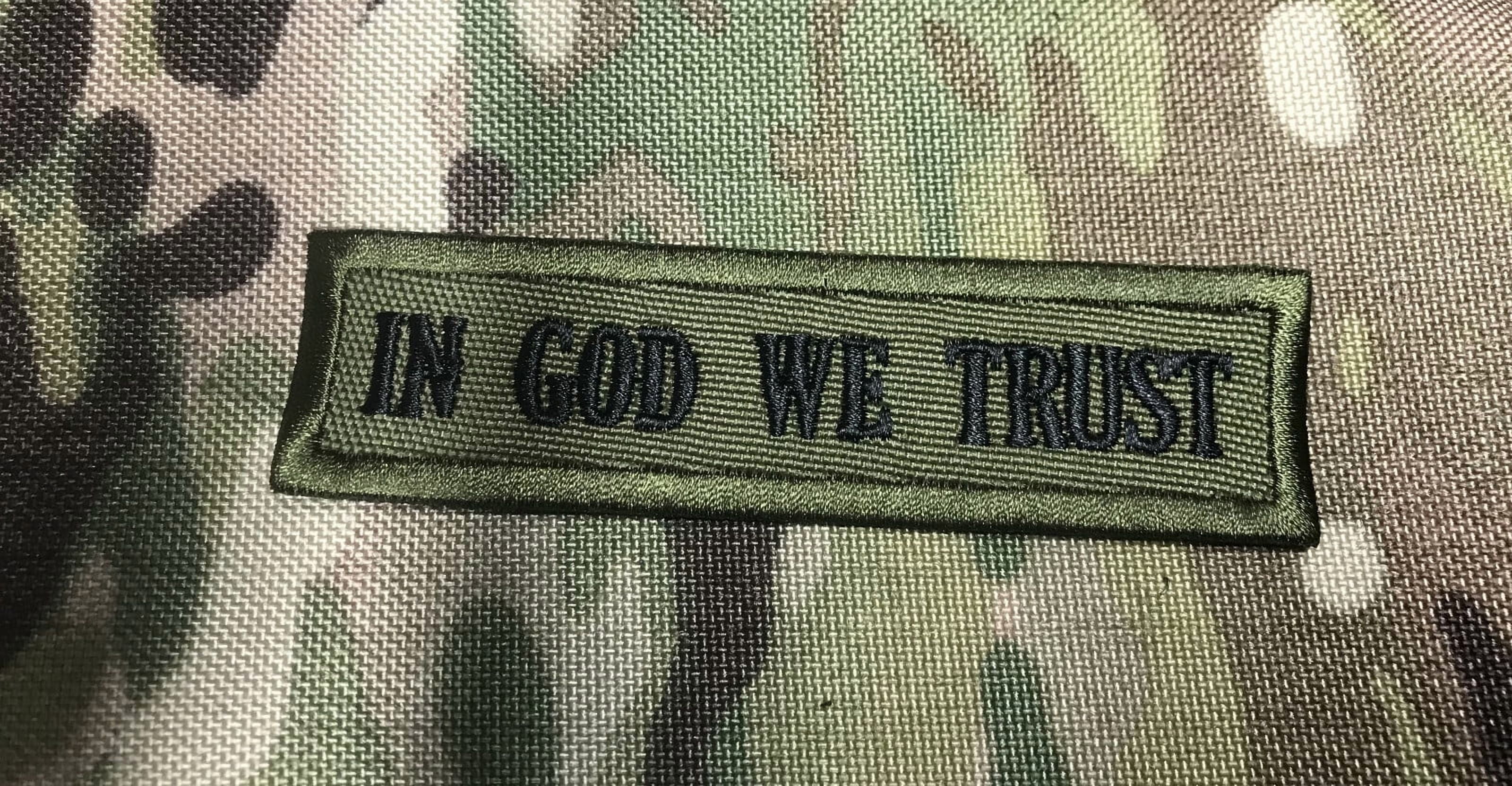 Special Patches Hook On Back Patches for Uniform for In God We Trust ...