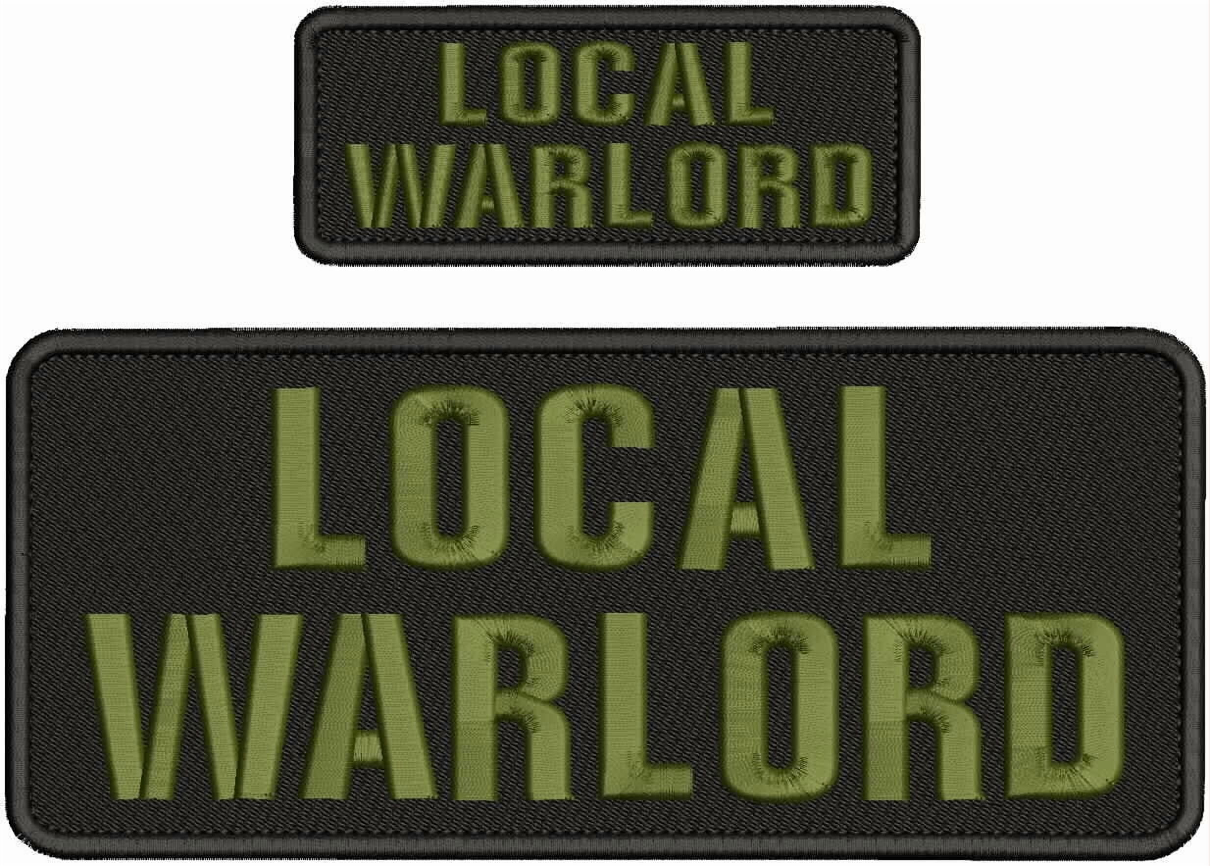 Special Patches Hook On Back Patches for Uniform for Local Warlord Embroidery Patch 4X10 & 2X5 ...