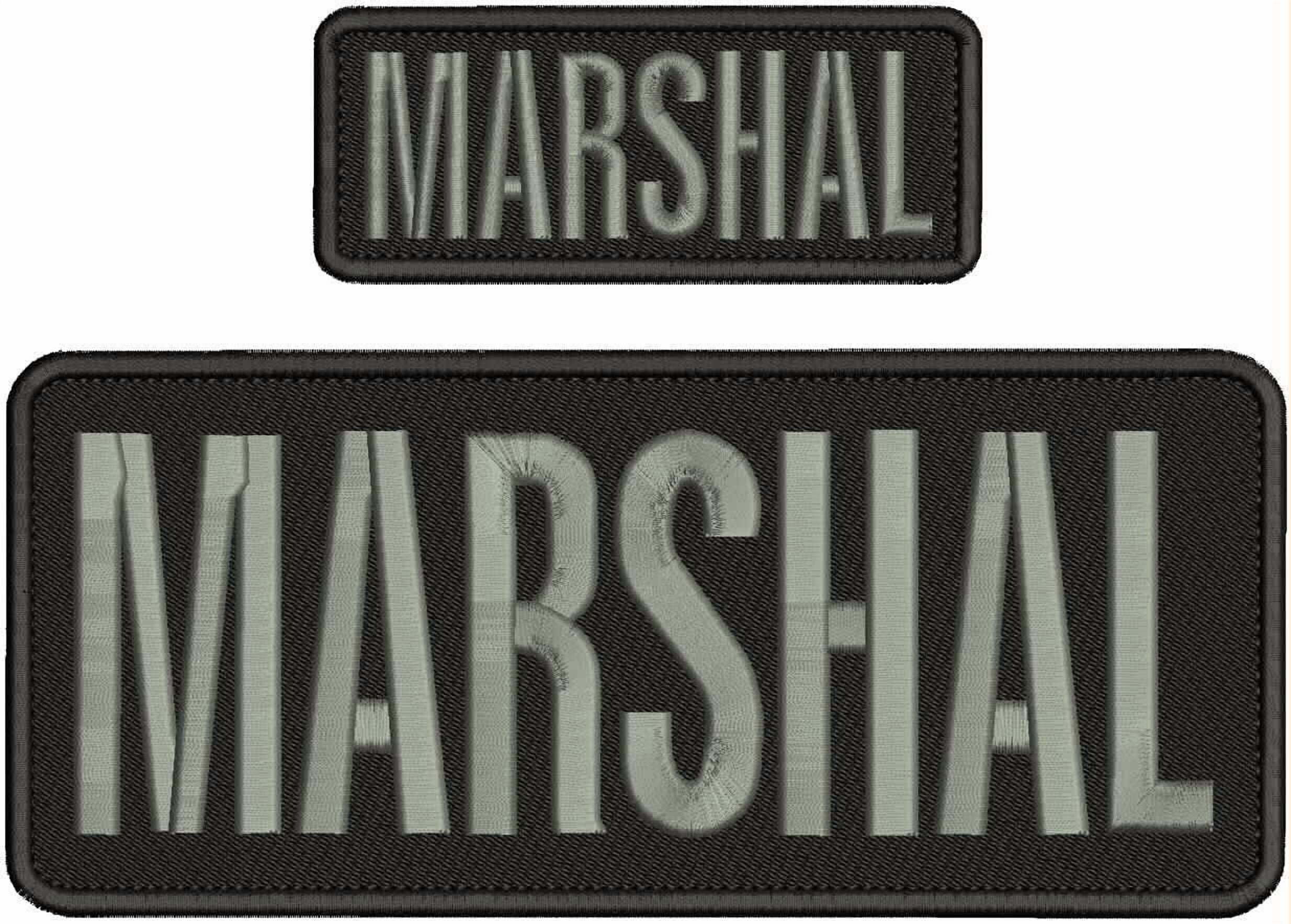 Special Patches Hook On Back Patches for Uniform for "Marshal" Emb Patch 4X10 And 2X5 Hook On ...
