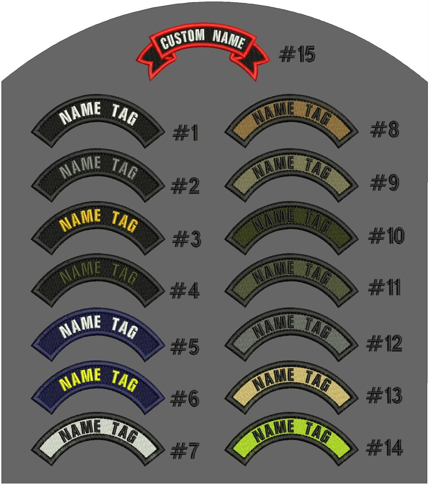 Special Patches Hook On Back Patches for Uniform for Name Tag ...