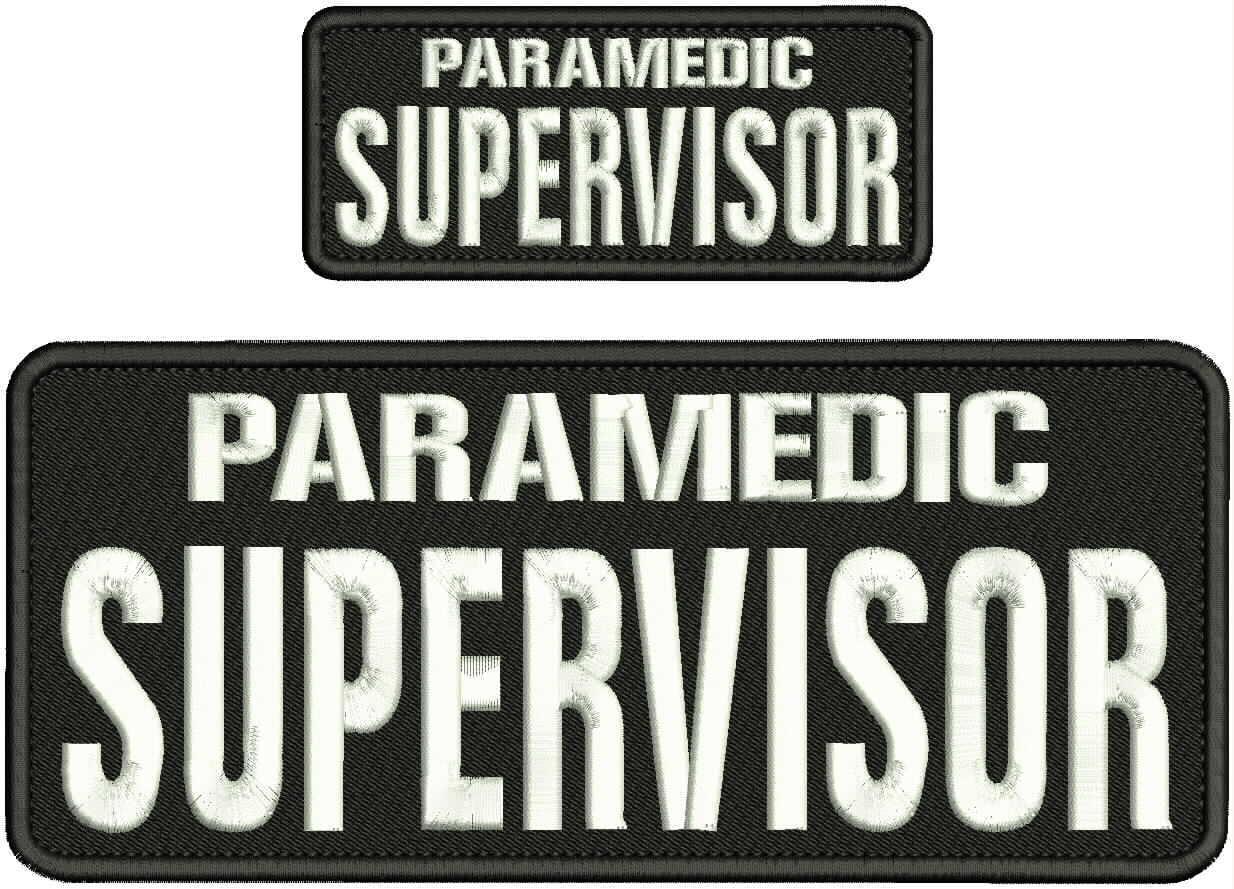 Special Patches Hook On Back Patches for Uniform for Para"Medic" Supervisor Embroidery Patch ...
