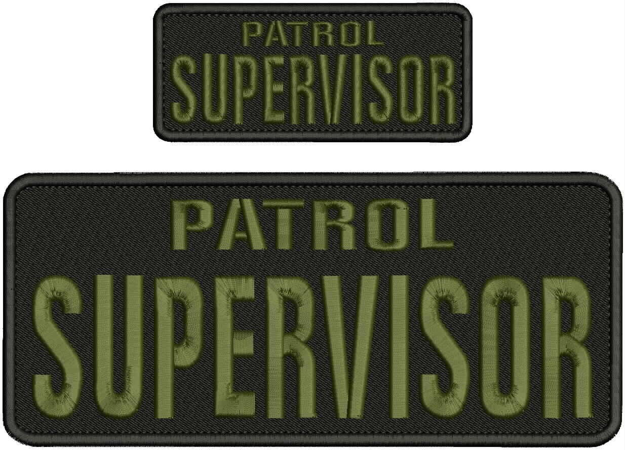 Special Patches Hook On Back Patches for Uniform for Patrol Supervisor ...
