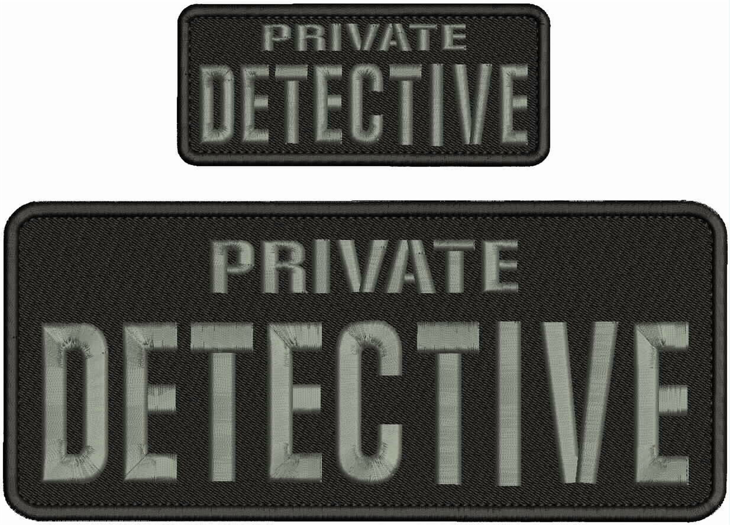 Special Patches Hook On Back Patches for Uniform for Private Detective ...