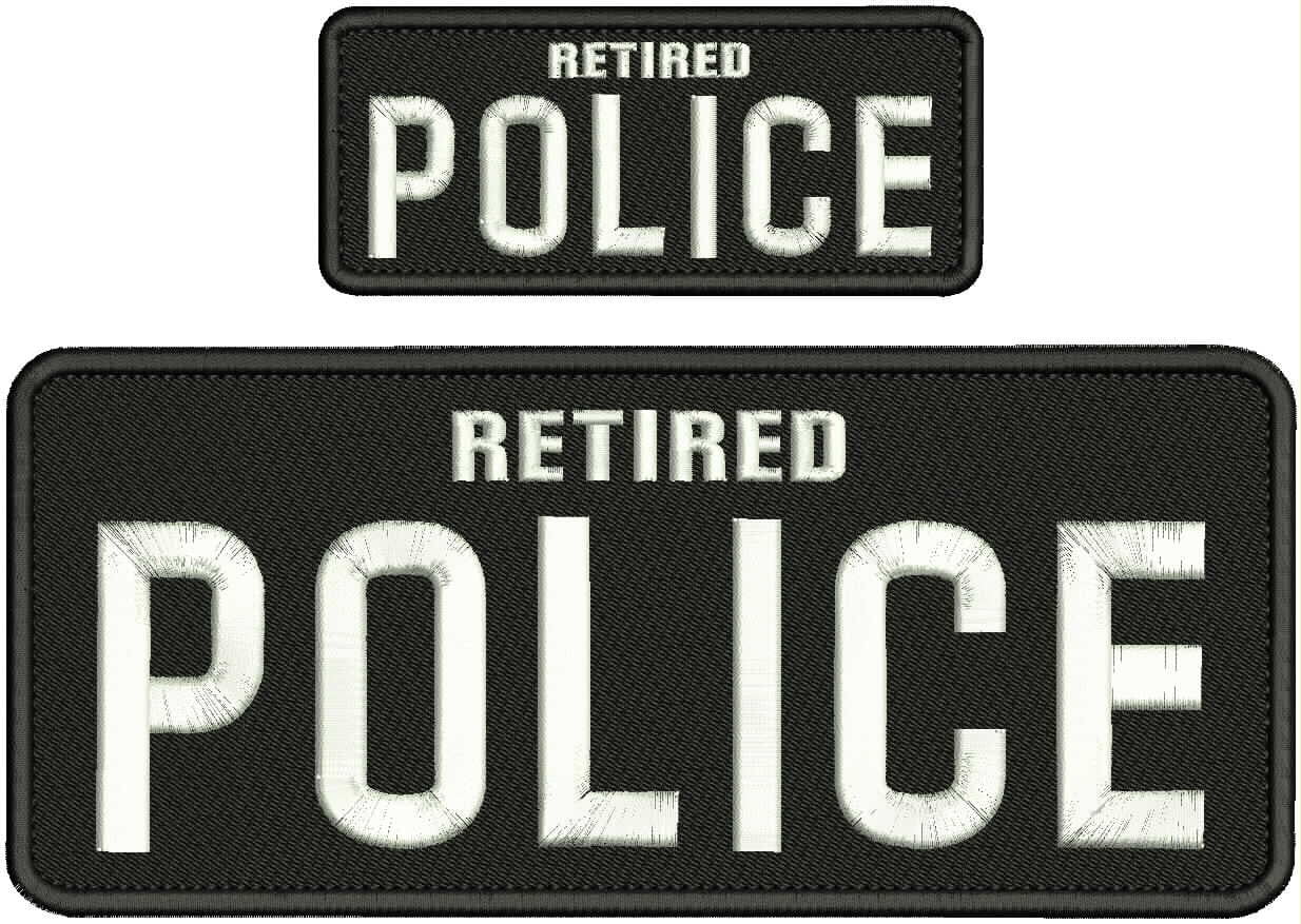 Special Patches Hook On Back Patches for Uniform for Retired "Police ...