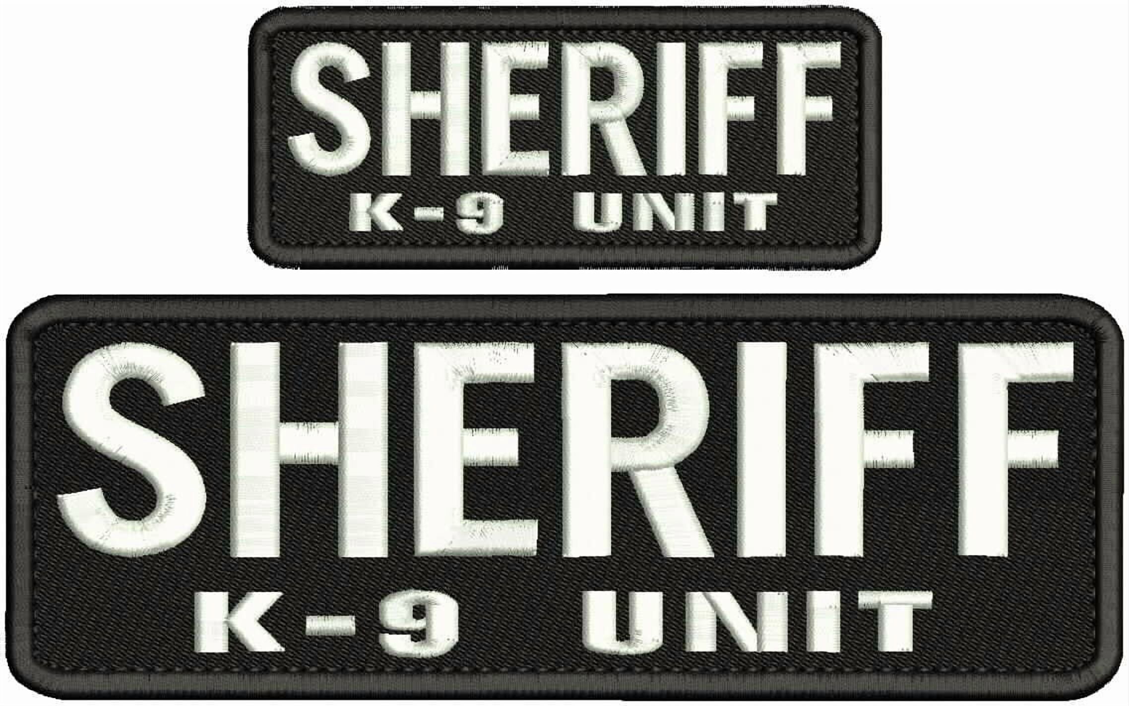 Special Patches Hook On Back Patches for Uniform for "Sheriff" K-9 Unit ...
