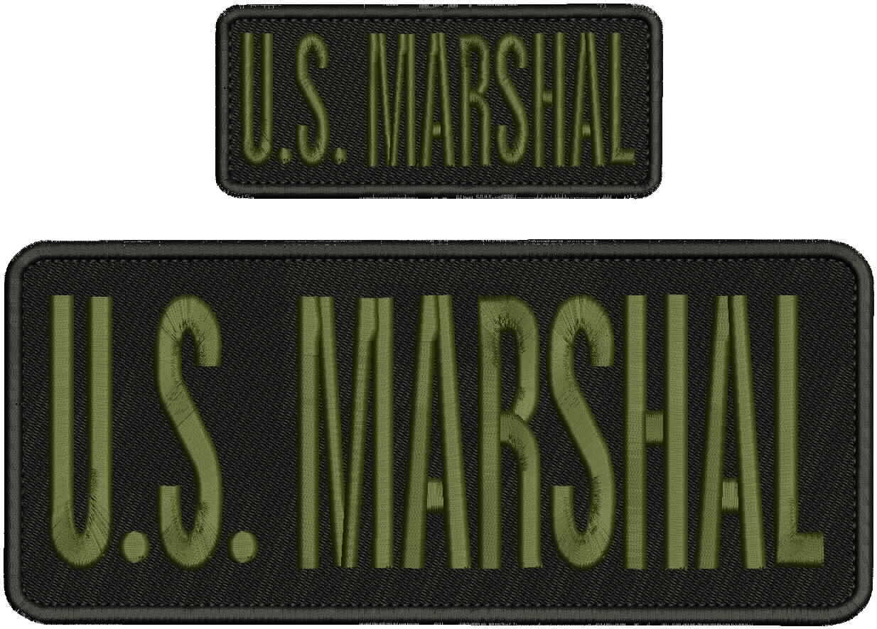 Special Patches Hook On Back Patches for Uniform for U S "Marshal" Embroidery Patch 4X10 & 2X5 ...
