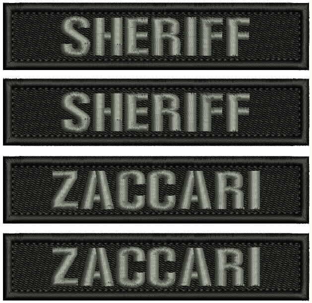 Special Patches Hook On Back Patches for Uniform for Zaccari & "Sheriff ...