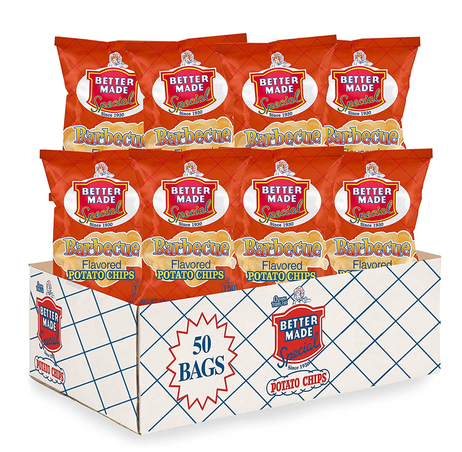 Special Potato Chips (BBQ) - 50 Pack - 50 x 1 oz. Bags - Crunchy ...