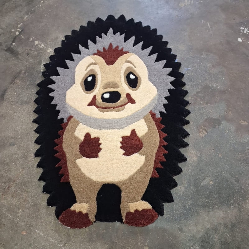 Special Rugs Adorable Hedgehog Tufted Rug – Cozy Critter Carpet for ...