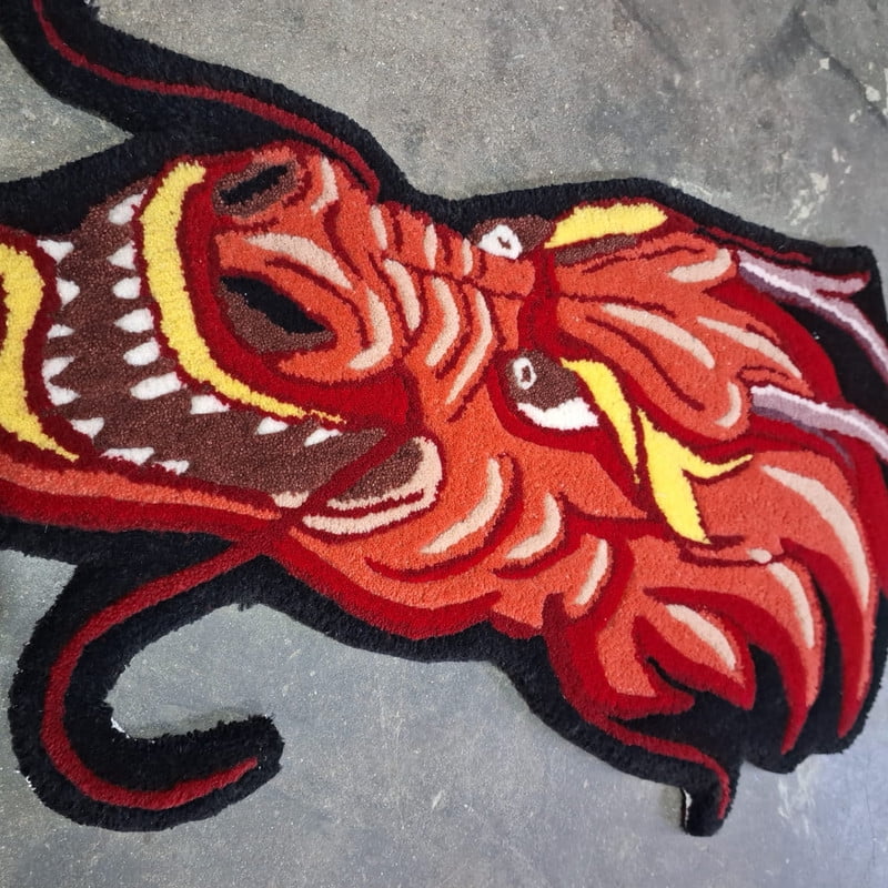 Special Rugs Legendary Red Dragon Area Rug – Hand Tufted Decor for ...