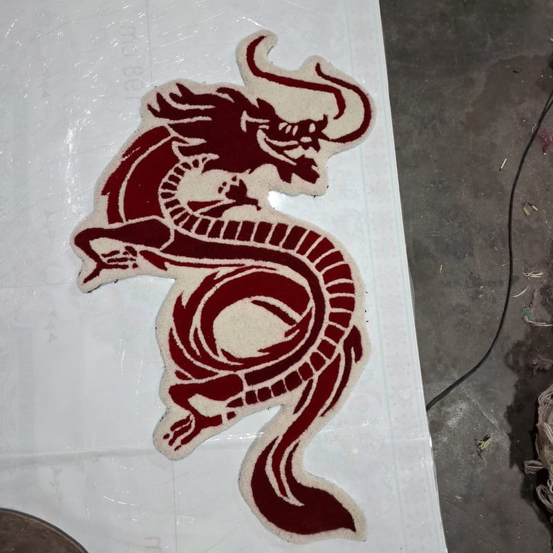 Special Rugs Opulent Hand-Tufted Dragon Rug, Statement Rug for Bold ...