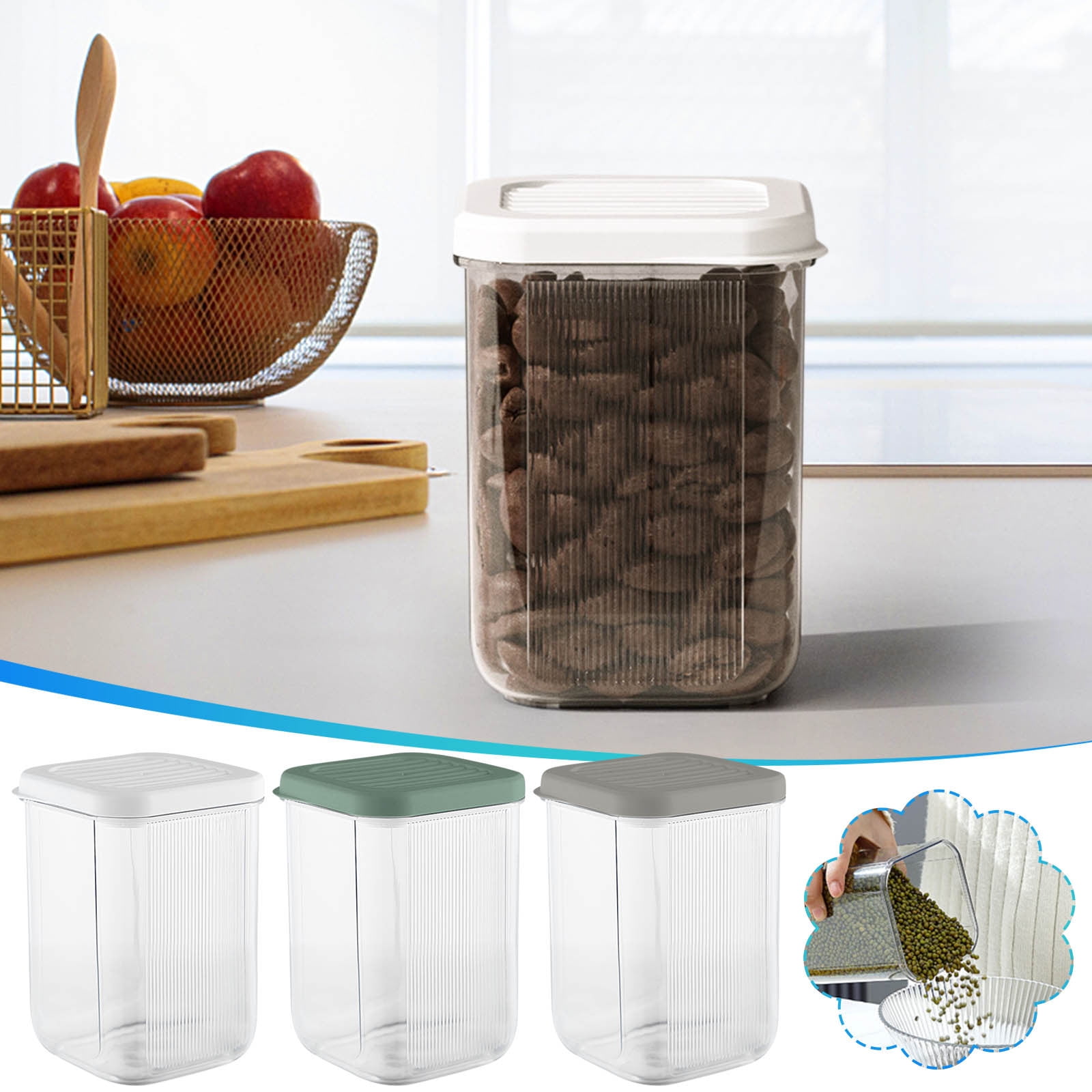 Angeler Sealed Storage Tank, Large Food Storage Box, Airtight and Transparent, Food-grade ...