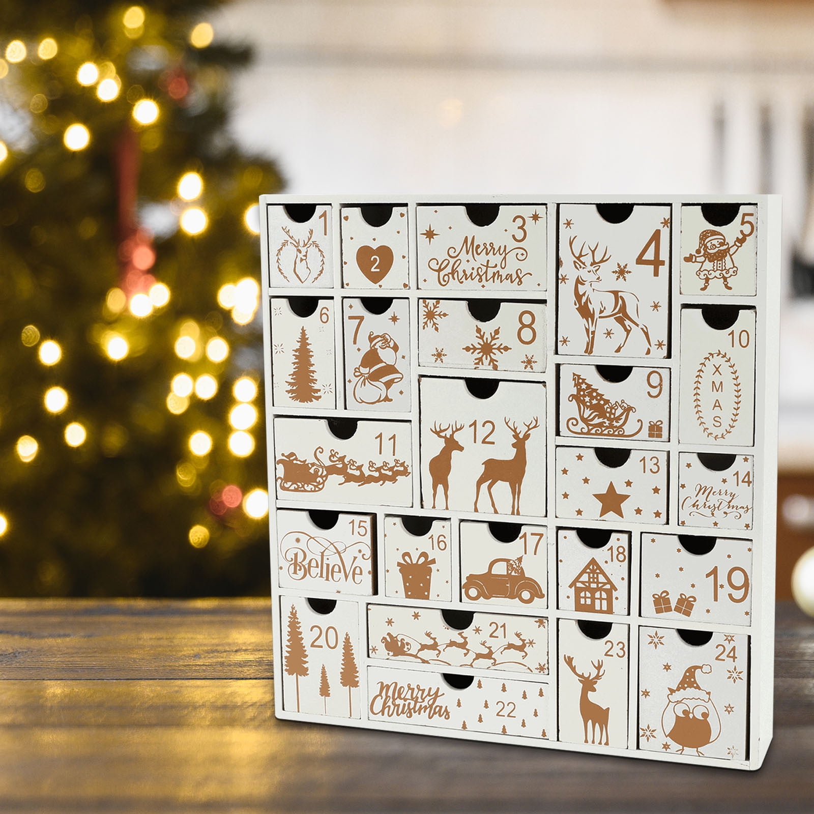 Special Savings, Christmas Gift Countdown Calendar - Empty Gift Box for ...