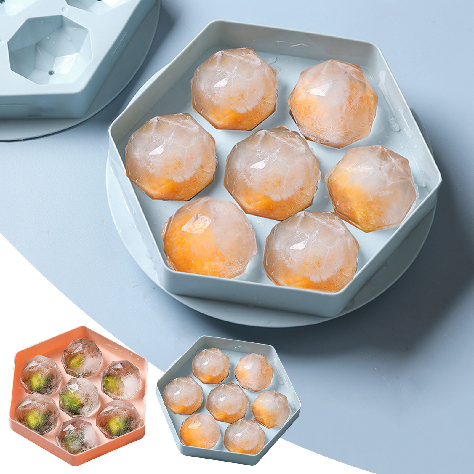 Special Savings, Hexagonal Ice Ball Molds, 7 Grids, Make Ice Cubes ...