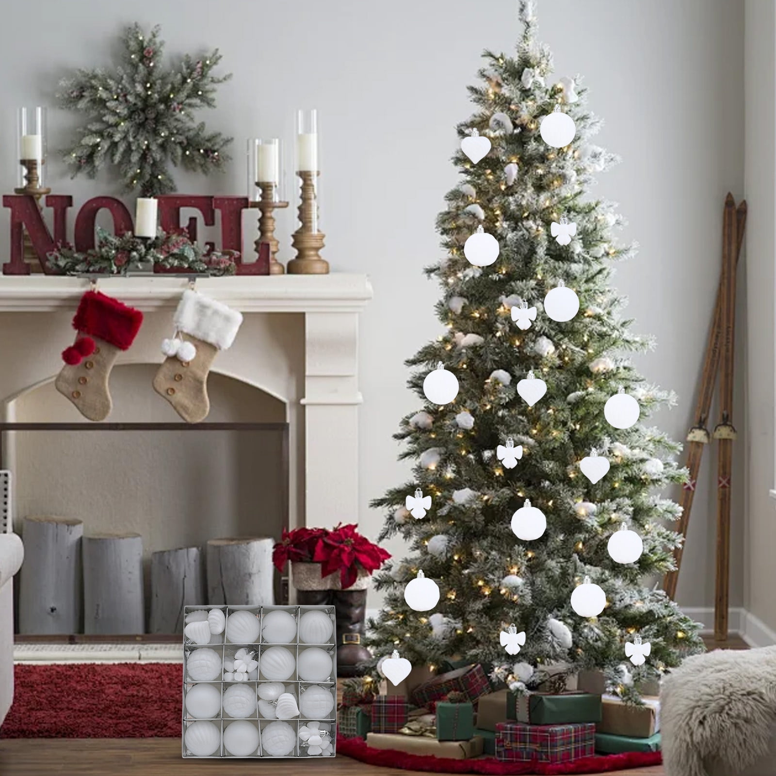 Special Shaped Flocking Christmas Ball, Decorative Hanging Ornaments ...