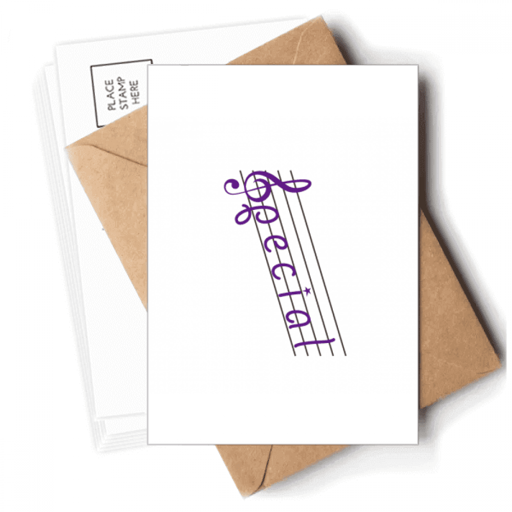 Special Staff Spectrum Musical Symbol Postcards Envelopes Blank Note ...